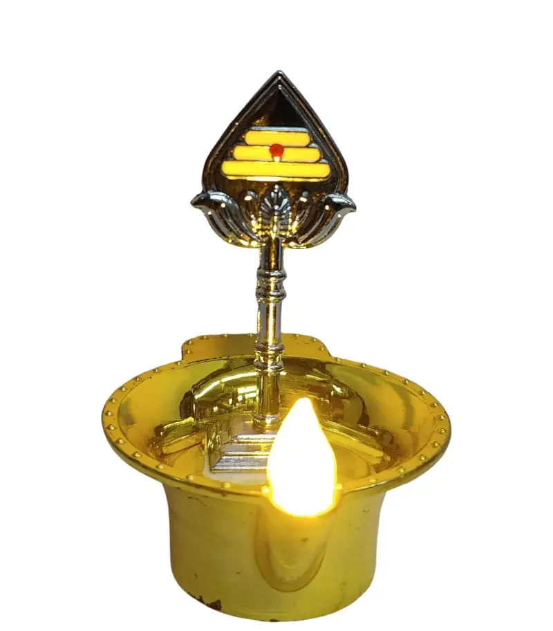 Golden Diya With Copper Color Coated VEL - Bavaani Store
